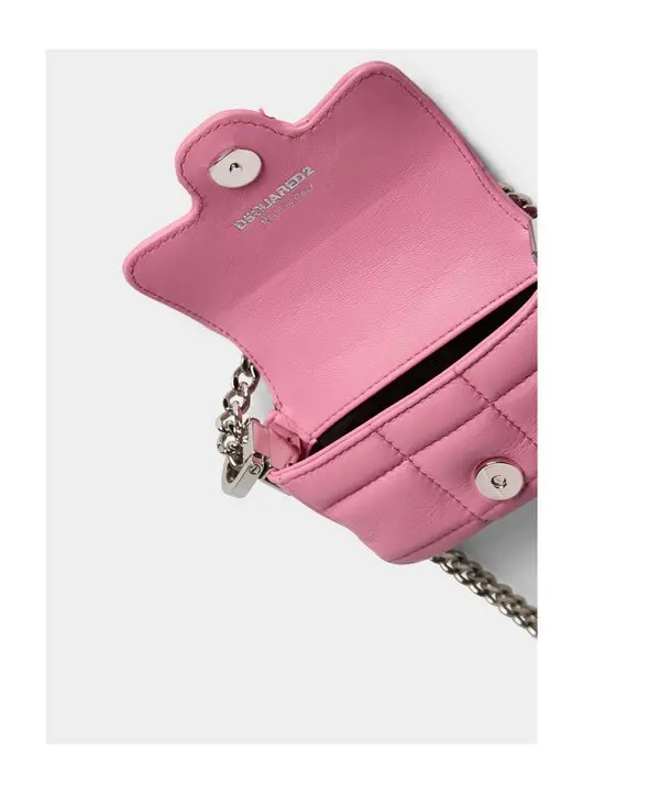 Dsquared2 Plaque Quilted Crossbody Bag