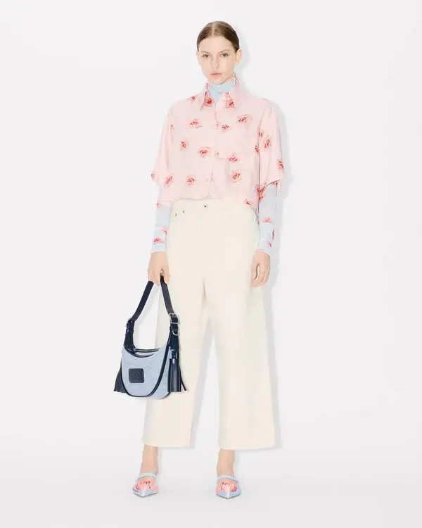 Kenzo Cropped Fit Wide Leg Jeans