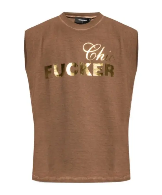 Dsquared2 Slogan-printed Sleeveless T-shirt