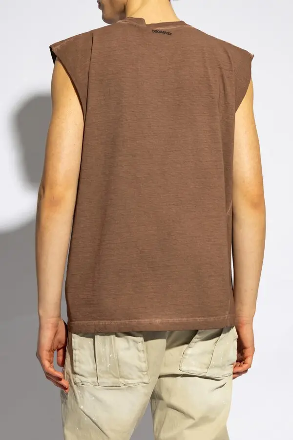 Dsquared2 Slogan-printed Sleeveless T-shirt
