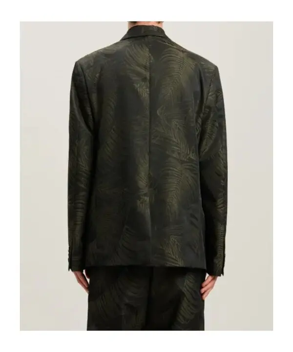 Palm Angels Double-breasted Palms Jacquard Blazer