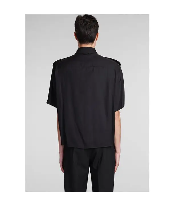 Neil Barrett Epaulettes Short-sleeved Straight Hem Shirt