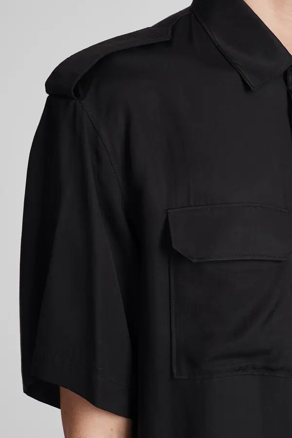 Neil Barrett Epaulettes Short-sleeved Straight Hem Shirt