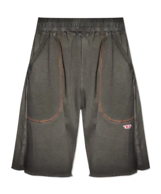 DIESEL® P-bask Faded-effect Cotton-jersey Shorts