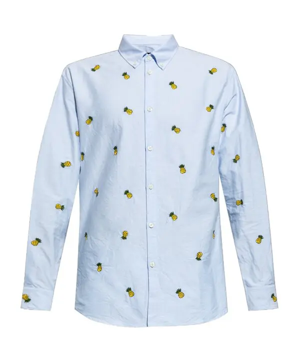 Dsquared2 Fruit Embroidered Long-sleeved Shirt - Blue