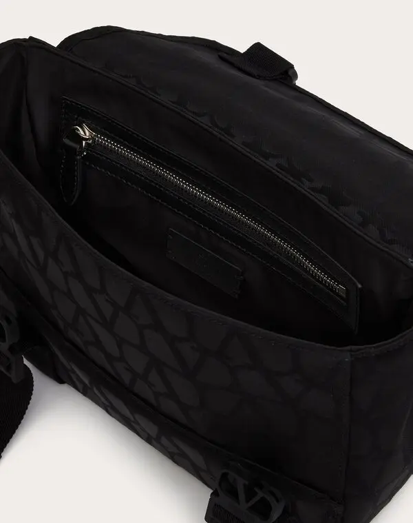 Valentino Garavani Toile Iconographe Buckled Shoulder Bag