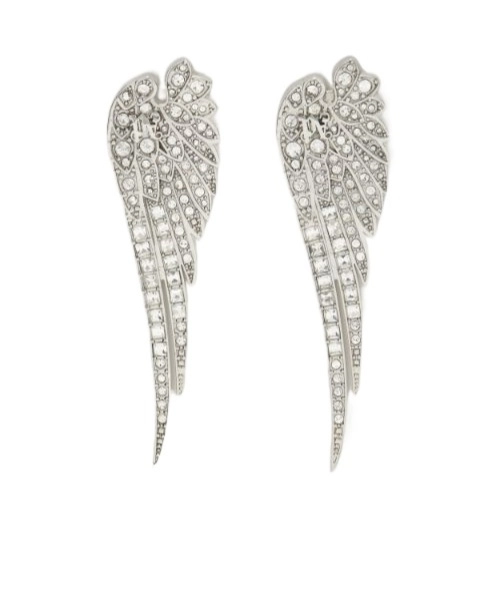Palm Angels Crystal Earrings - Silver