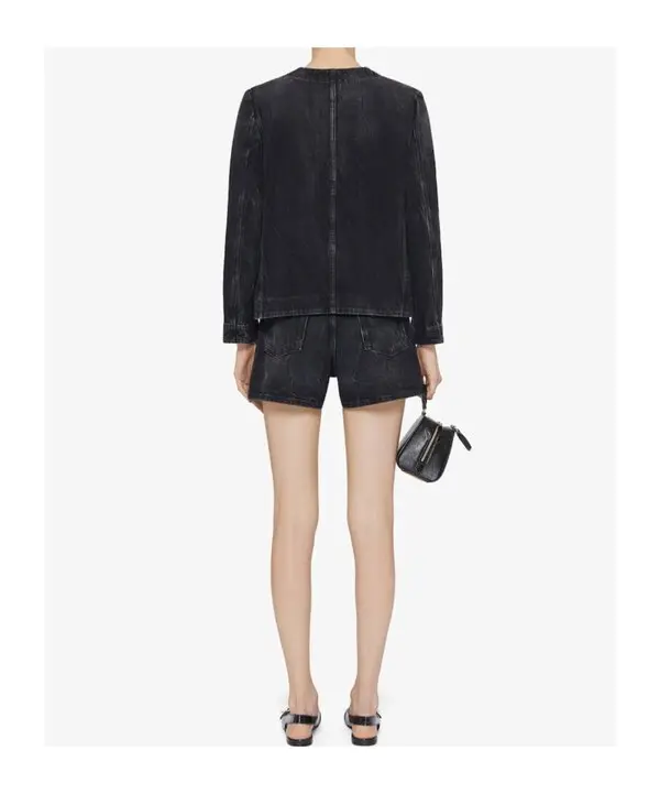 Givenchy Chains Detailed Denim Jacket