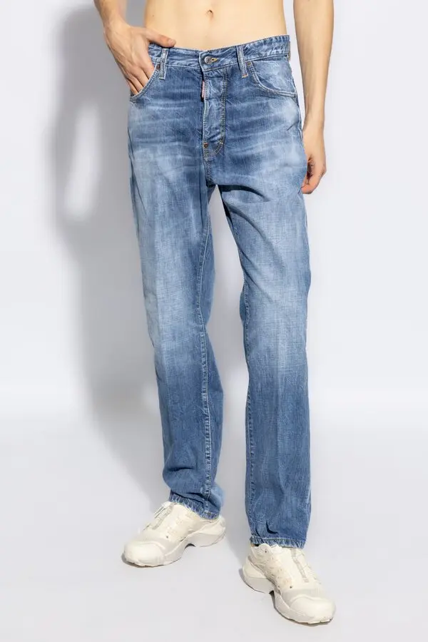 Dsquared2 Washed Straight-leg Jeans