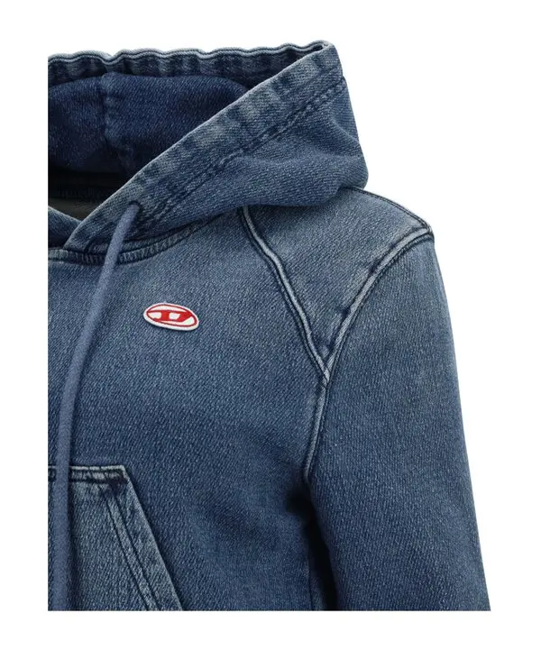 DIESEL® Denim Cropped Hoodie