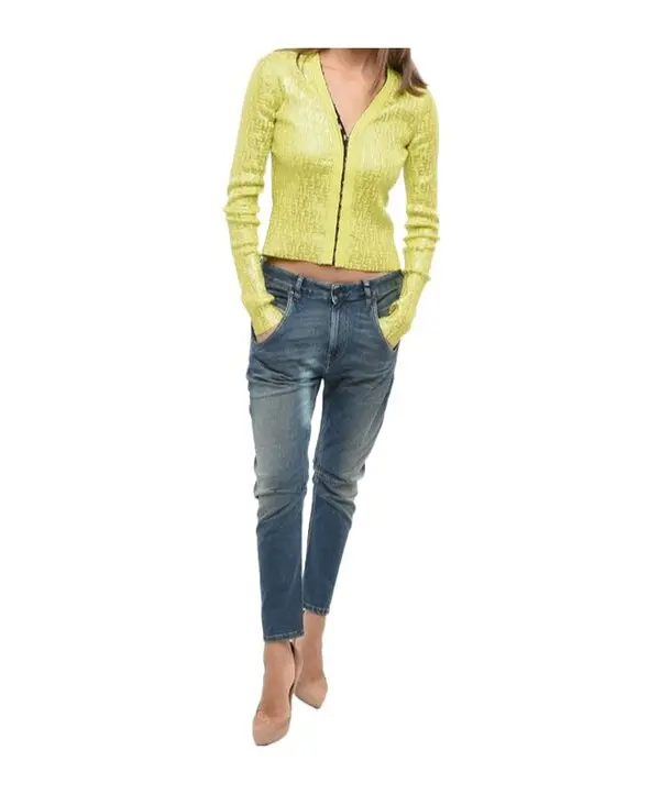 DIESEL® M-gria Monogram-print Cardigan - Yellow