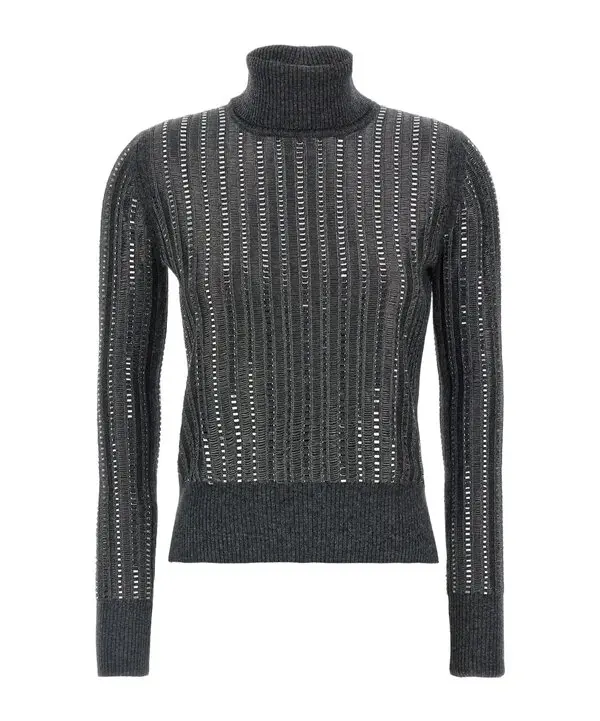 Ermanno Scervino Embellished High Neck Jumper