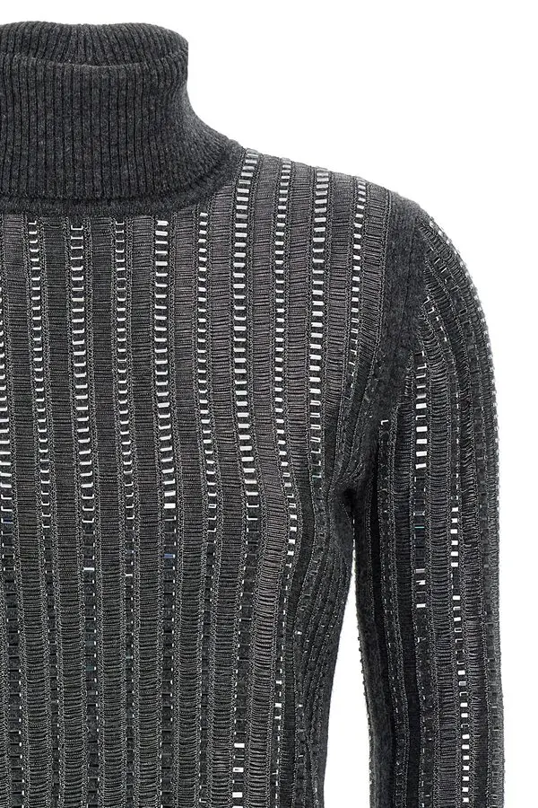 Ermanno Scervino Embellished High Neck Jumper
