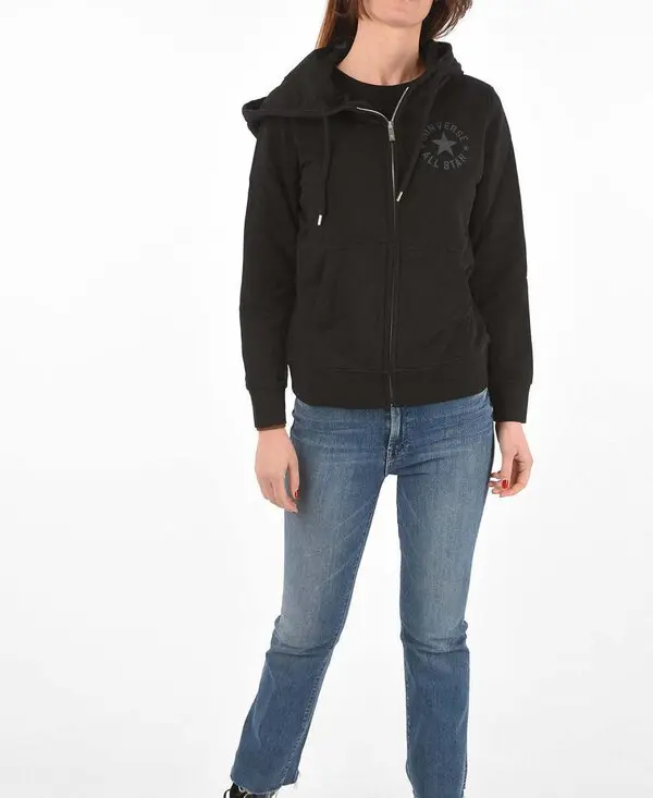 CONVERSE Logo-print Zip-up Hoodie