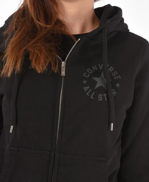 CONVERSE Logo-print Zip-up Hoodie