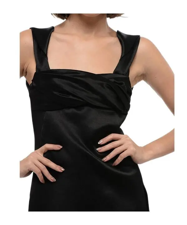 JIL SANDER Draped-neckline Zip-fastening Mini Dress