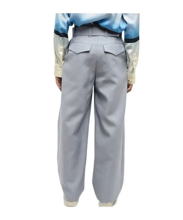 JIL SANDER Double-pleated Belted Wide-leg Trousers