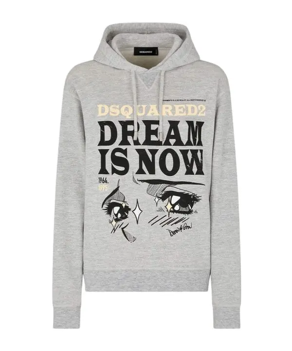 Dsquared2 Logo-print Long-sleeve Hoodie - Grey