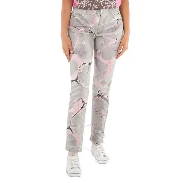 Stella McCartney High-rise Abstract-print Jeans - Gray