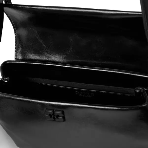 GANNI Glossy Leather Crossbody Bag