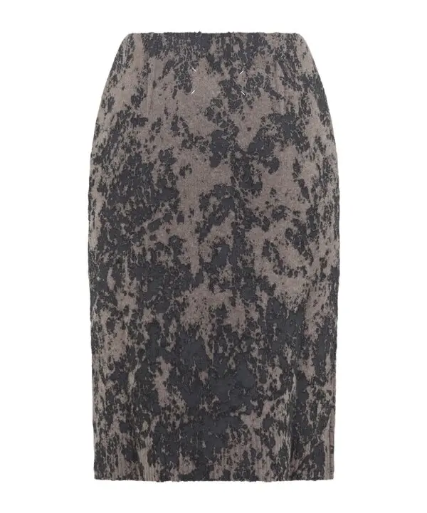 MAISON MARGIELA Knit Virgin Wool Pencil Skirt