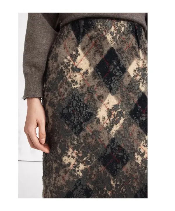 MAISON MARGIELA Knit Virgin Wool Pencil Skirt