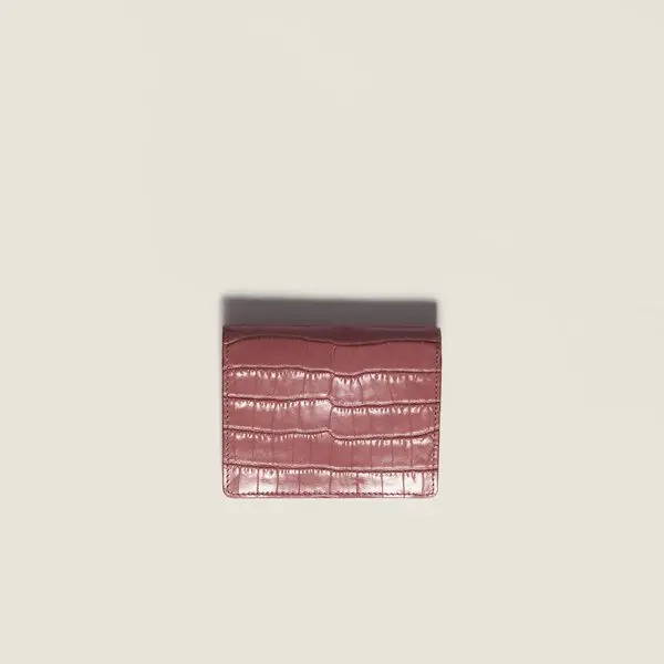 Miu Miu Small Crocodile Embossed Calfskin Wallet