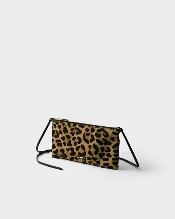 Prada Small Printed Calf Hair Shoulder Bag