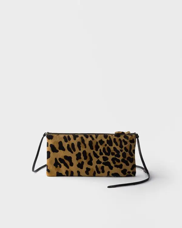 Prada Small Printed Calf Hair Shoulder Bag