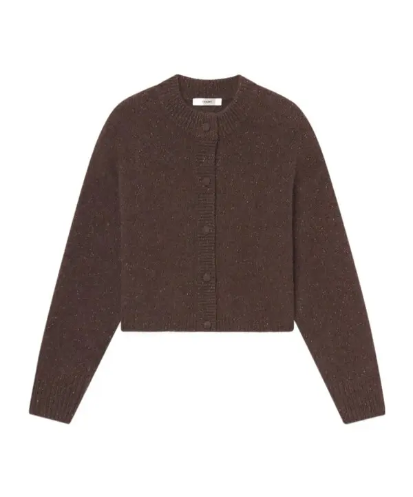 FRAME Flecked Button-up Cardigan