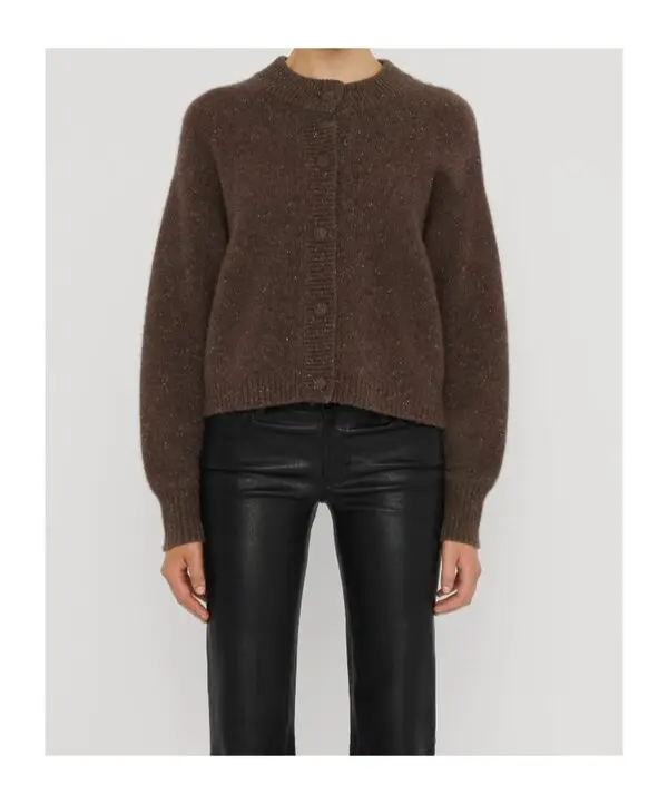 FRAME Flecked Button-up Cardigan