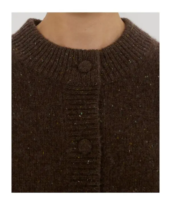 FRAME Flecked Button-up Cardigan