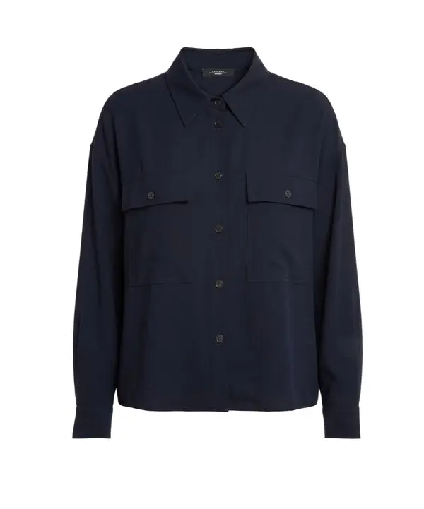 Max Mara Solid-colored Twill Shirt