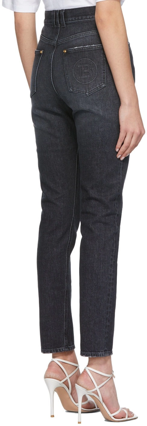 Balmain High-waisted Button-detail Denim Jeans
