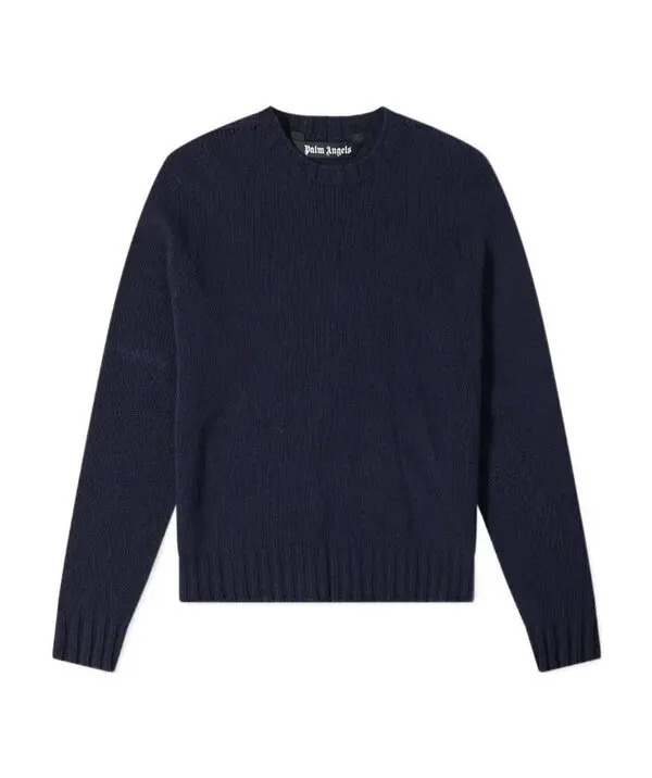 Palm Angels Logo Intarsia Crewneck Sweater