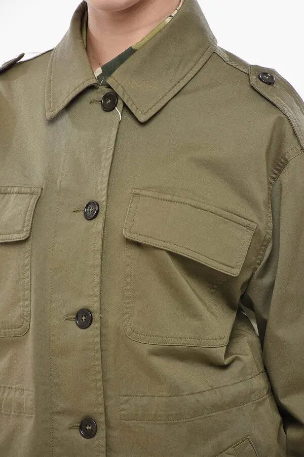 Woolrich Utility Overshirt With Contrast Buttons