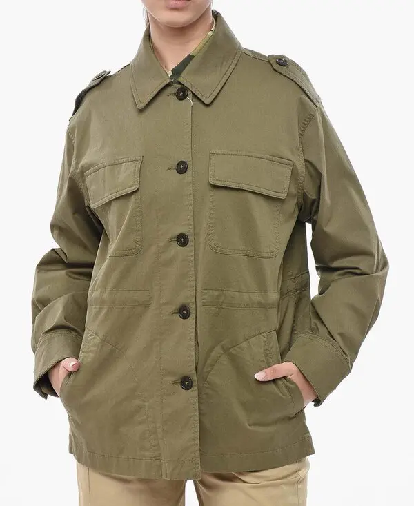 Woolrich Utility Overshirt With Contrast Buttons