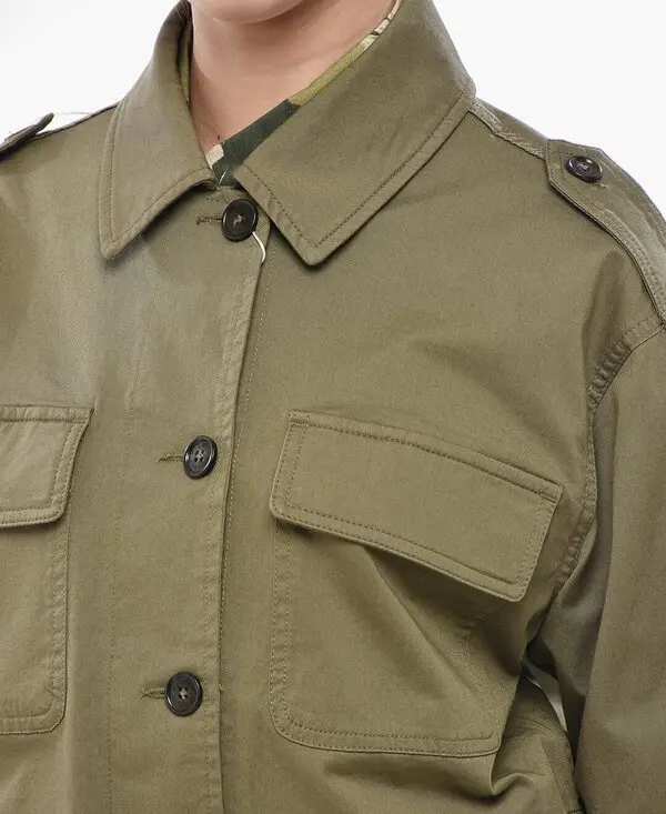 Woolrich Utility Overshirt With Contrast Buttons