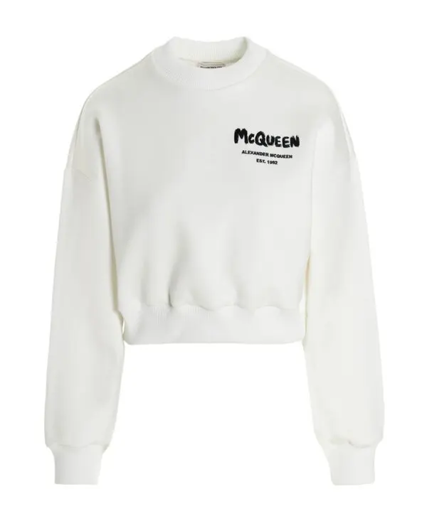 Alexander McQueen Logo Print Crewneck Sweatshirt