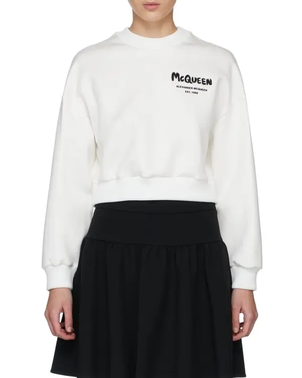 Alexander McQueen Logo Print Crewneck Sweatshirt