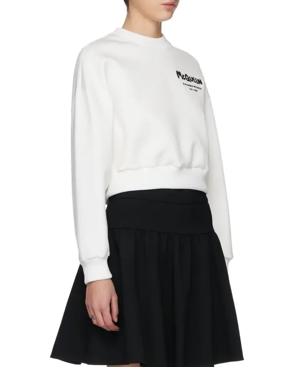 Alexander McQueen Logo Print Crewneck Sweatshirt