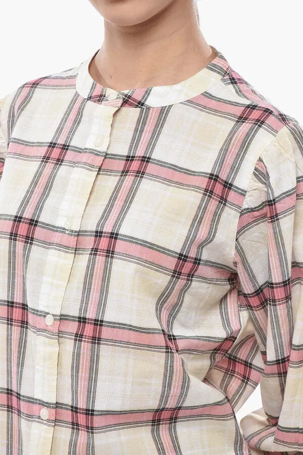 Woolrich Plaid Mandarin Collar Shirt