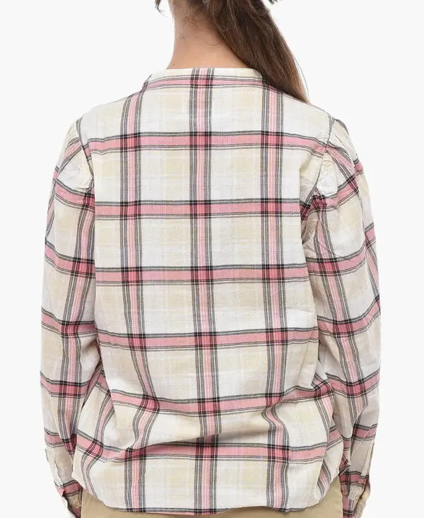 Woolrich Plaid Mandarin Collar Shirt