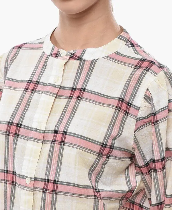 Woolrich Plaid Mandarin Collar Shirt