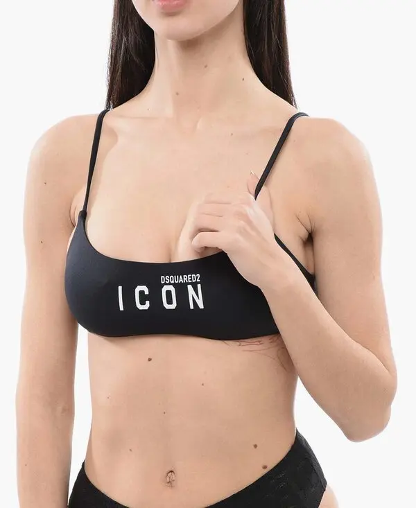Dsquared2 Contrast Logo Bikini Top