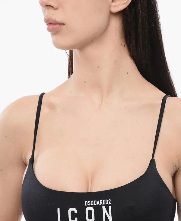 Dsquared2 Contrast Logo Bikini Top