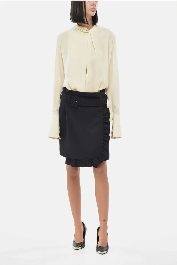 Prada Belted Mini Skirt