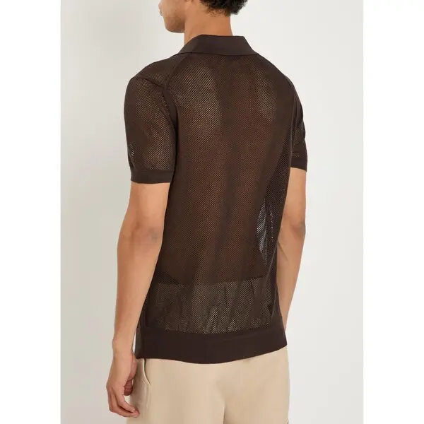 TOM FORD Mesh Knit Polo Top