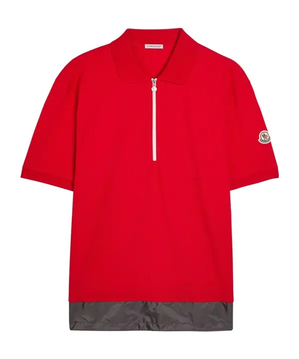Moncler Short Sleeve Polo - Red