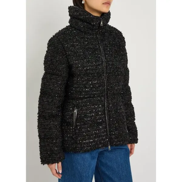 Moncler Urbel Wool Slim-fit Short Puffer Jacket